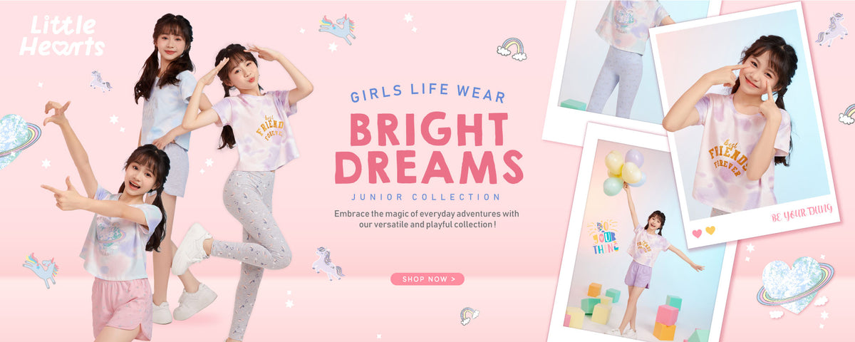 Shop Little Hearts Junior Bright Dreams Collection at Young Hearts Lingerie
